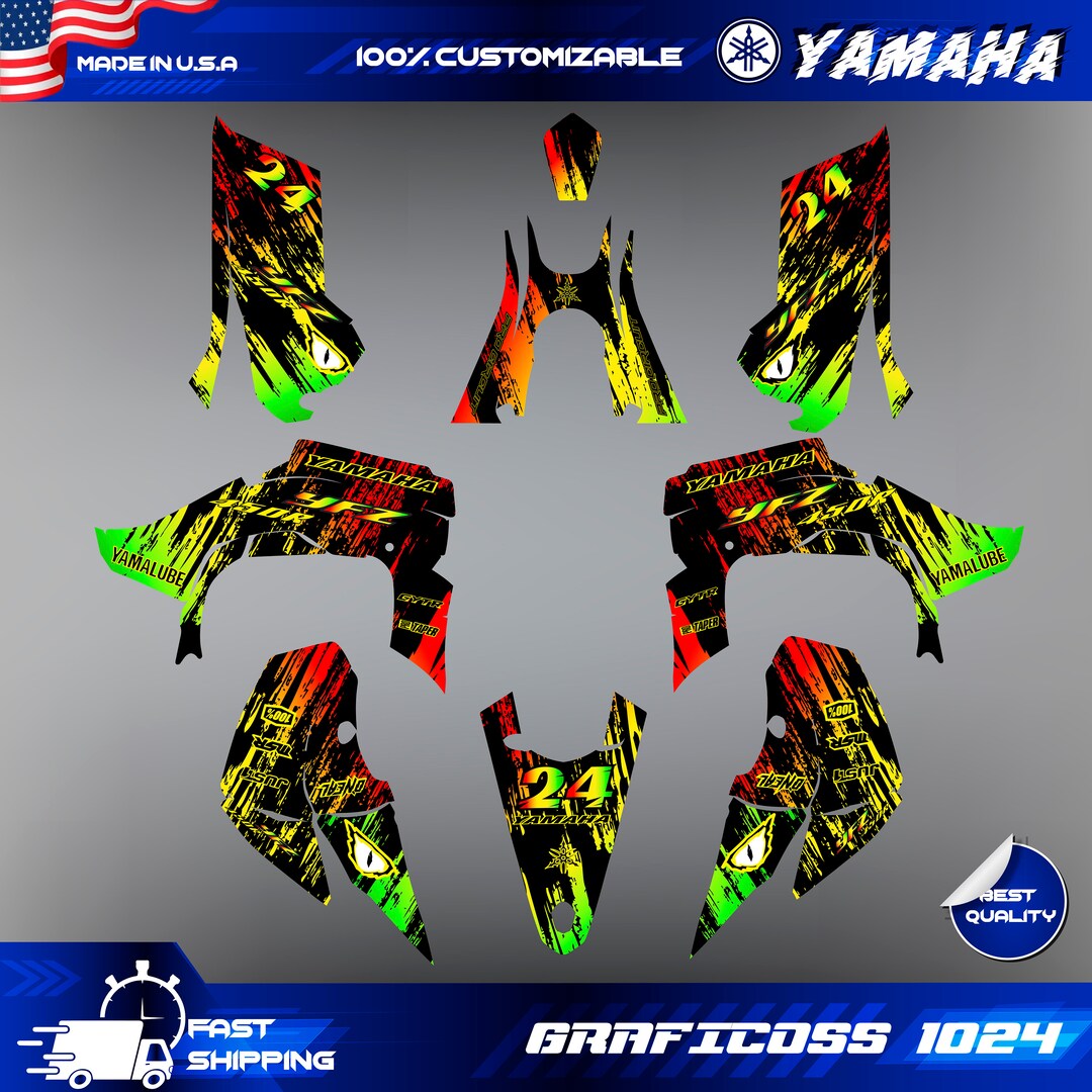 Yamaha YFZ450R ATV Decals Stickers | Yamaha YFZ450R Full Graphics Kit ...