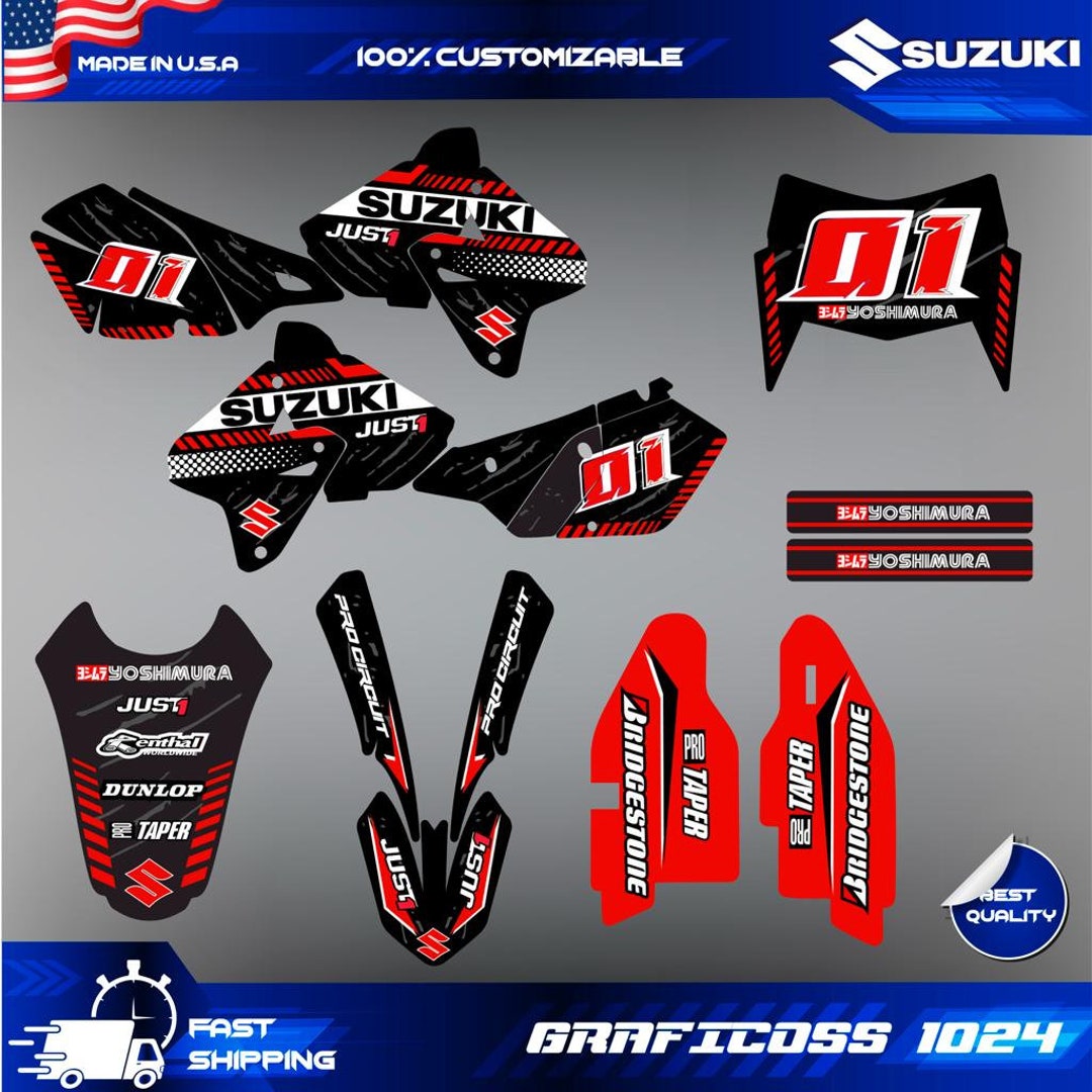 Suzuki DRZ400SM Drz400s 400 DRZ400SE Kit Graphics Decals Stickers 2000 ...