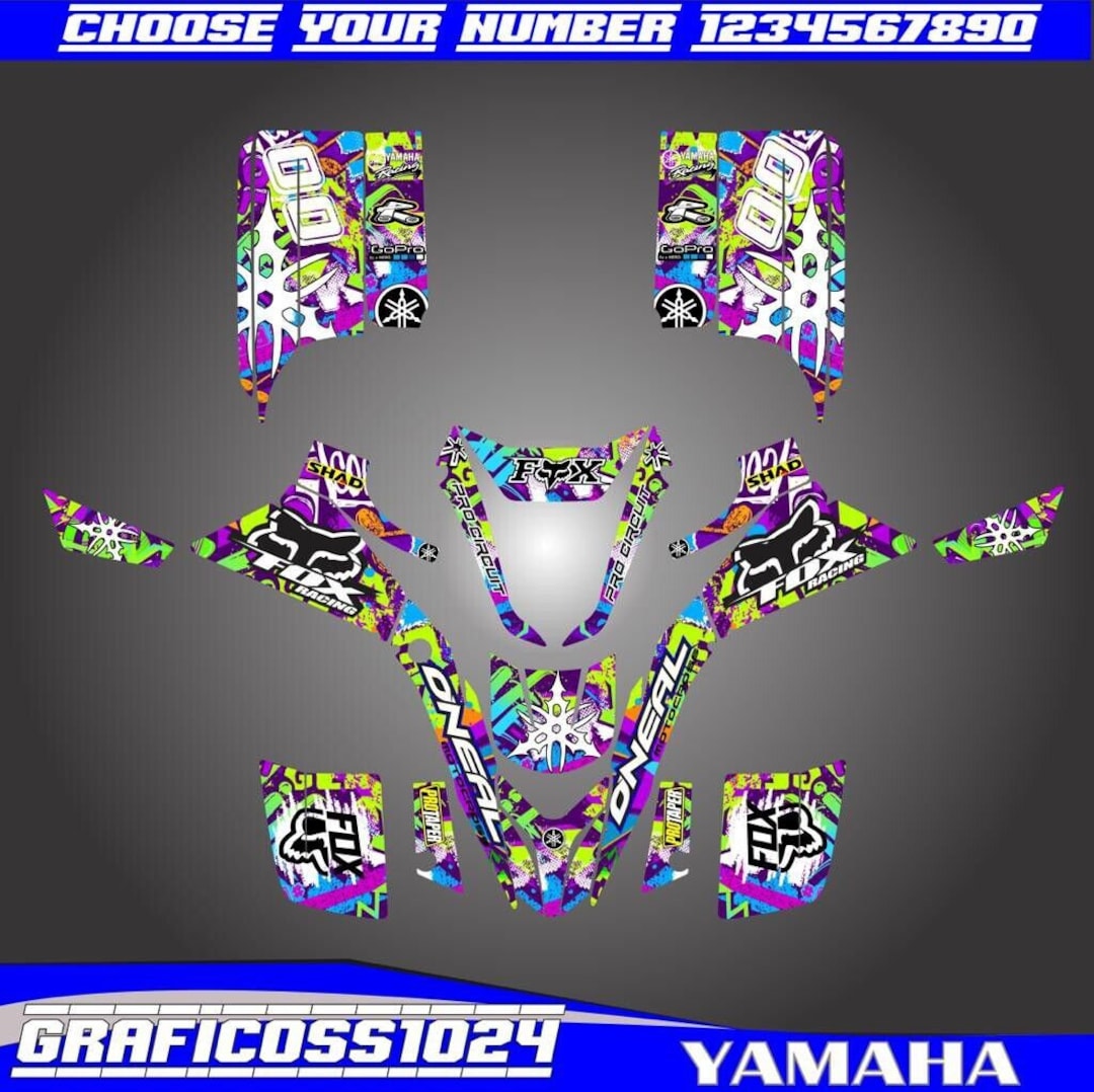Yamaha Blaster YFS200ATV Quad Graphics Full Kit | ATV Quad Vinyl Decals ...