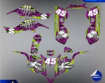 LTZ 400 Suzuki Wrap Graphics Stickers Kit Decals Atv Quad 2003 2004 ...