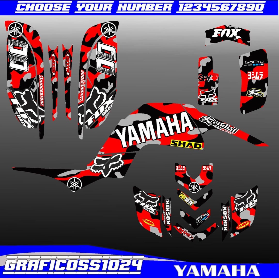 Yamaha Raptor 660 660RATV Full Graphics Kit | Yamaha ATV Decals ...