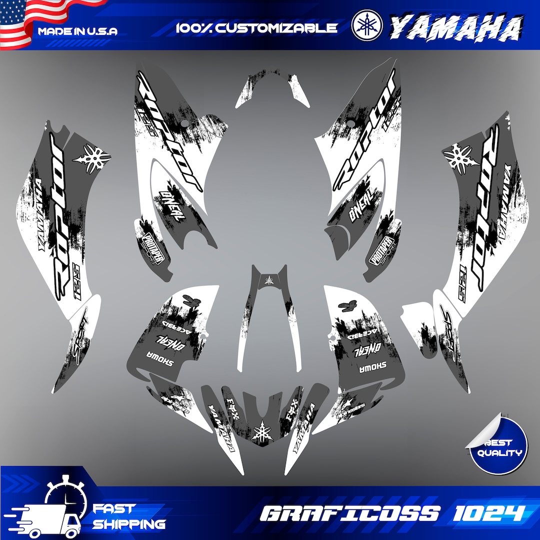 Graphic Kit ATV Graphics Decals Kit for Yamaha Raptor 125 All Years - Etsy