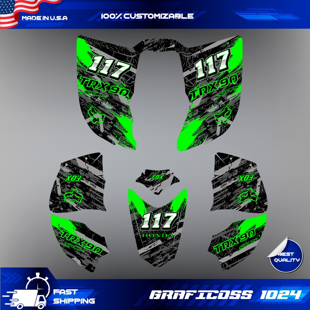 HONDA TRX 90 2006-2024 Graphic Kit Custom Decals Stickers - Etsy