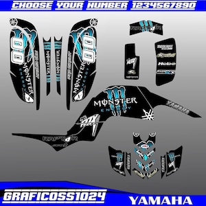 Yamaha Raptor 660 660RATV Full Graphics Kit | Yamaha ATV Decals ...