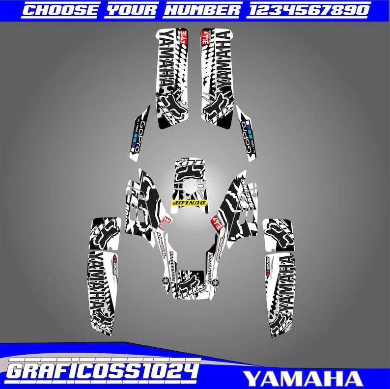 Yamaha Warrior 350 Full Graphics Kit Yamaha Warrior 350 Decals Stickers ...