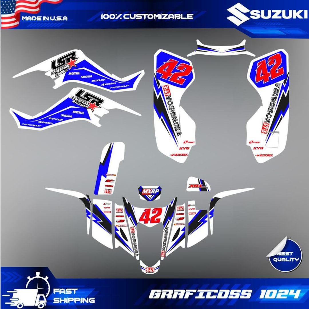 LTZ 400 Suzuki Wrap Graphics Stickers Kit Decals Atv Quad 2003 2004 ...