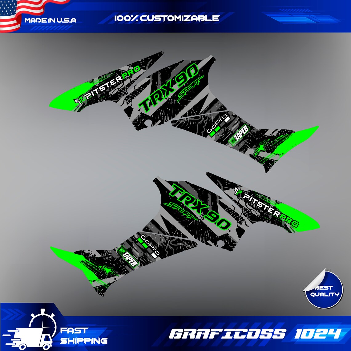 HONDA TRX 90 2006-2024 Graphic Kit Custom Decals Stickers - Etsy