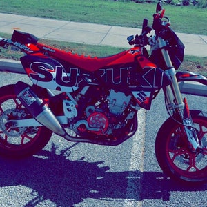 Suzuki DRZ400SM Drz400s 400 Kit Graphics Decals Stickers 2000 2001 2002 ...