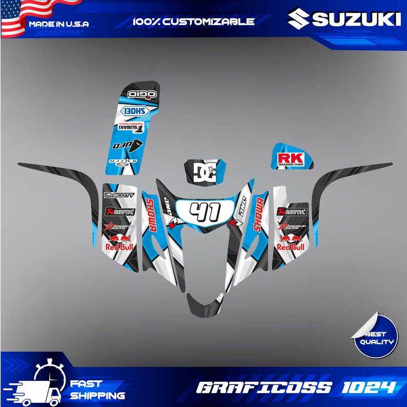 LTZ 400 Suzuki Wrap Graphics Stickers Kit Decals Atv Quad 2003 - Etsy