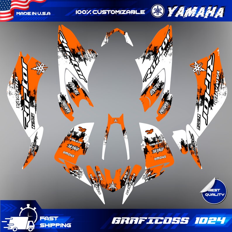 Grafik-Kits für Yamaha Raptor 125 ganzjährige ATV-Grafik-Kit-Aufkleber ...