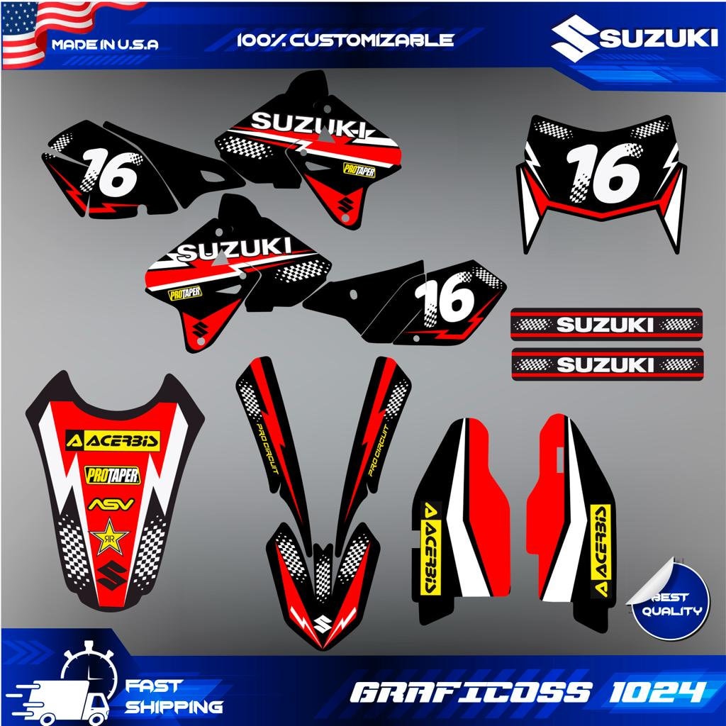 Suzuki DRZ400SM Drz400s Drz 400 Kit Graphics Decals Stickers 2000-2022 ...