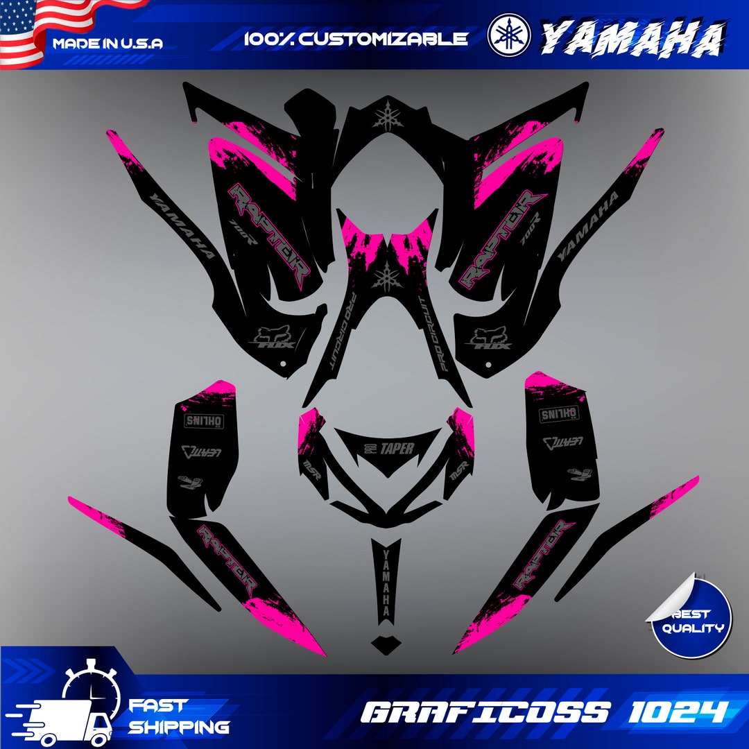 Yamaha Raptor 700 700R Graphics Kit 2013 2014 2017 to 2025 Decals ...