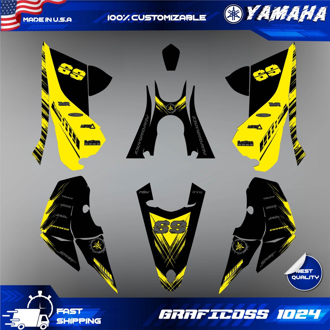 Yamaha YFZ450R Graphics Kit 2014-2025 Decals Quad Custom Wrap Durable ...