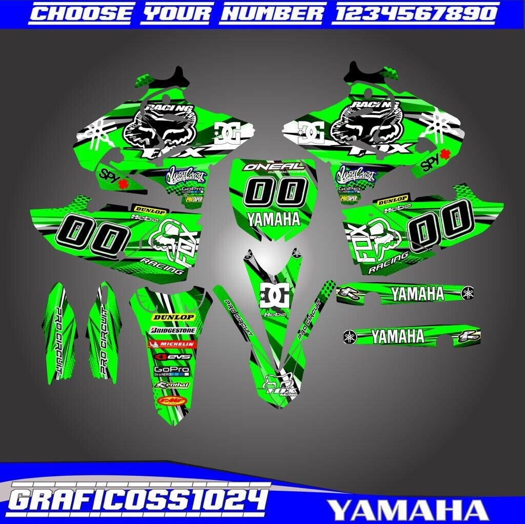 Yamaha YZ 125 250 Graphics Full Kit 2015-2020 Yamaha Vinyl Decals ...