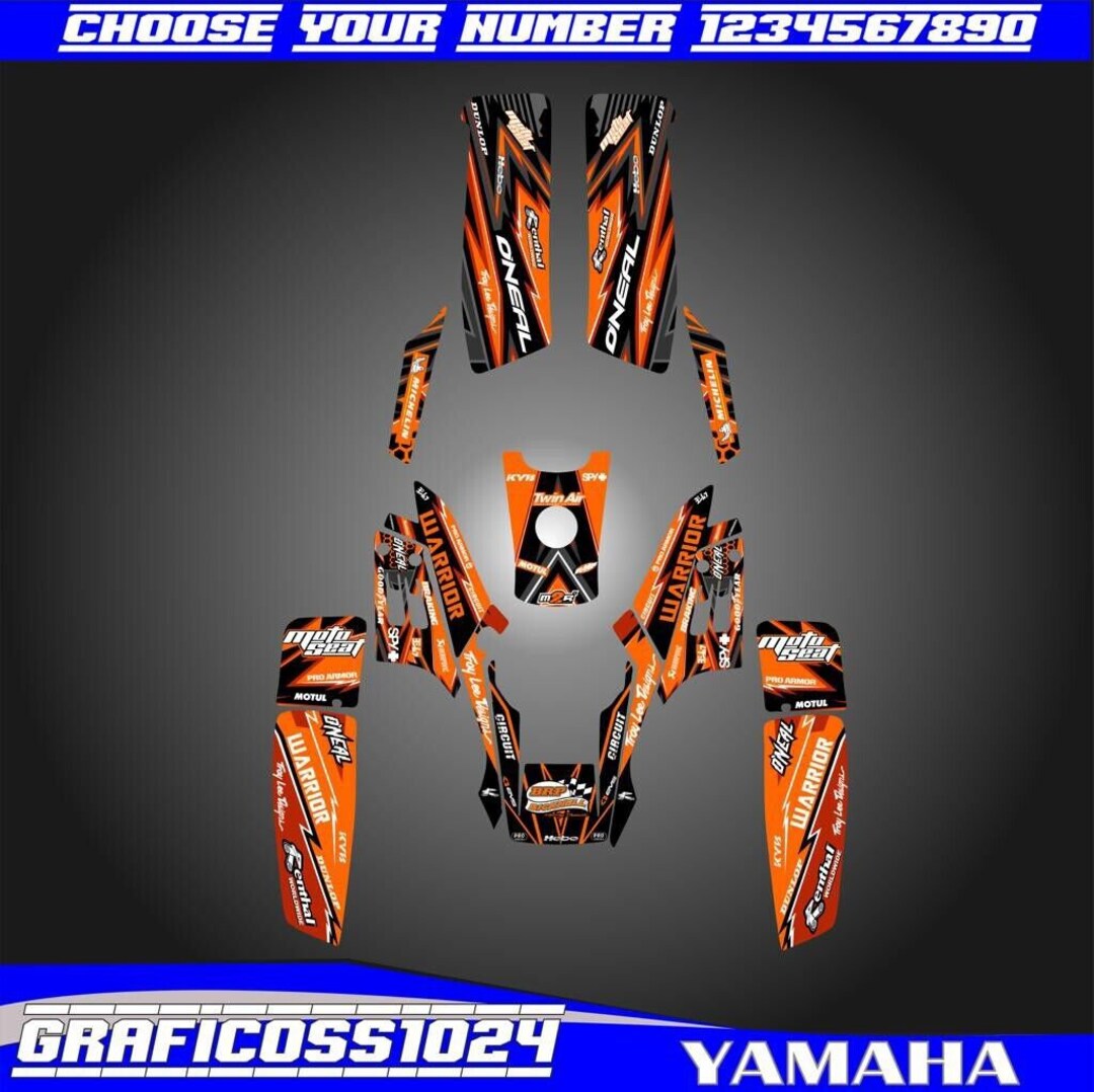 Yamaha Warrior 350 Full Graphics Kit | Yamaha Warrior 350 Decals ...