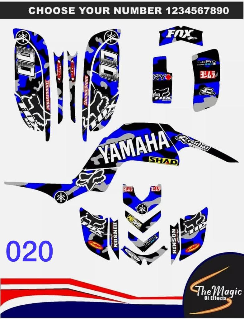 Yamaha raptor 660 660R full graphics decals stickers kit atv | Etsy