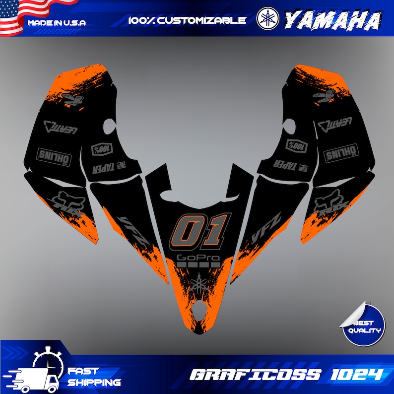 Graphics Kit for YAMAHA YFZ 450R 2014-2024 Fits Yamaha YFZ450R - Etsy