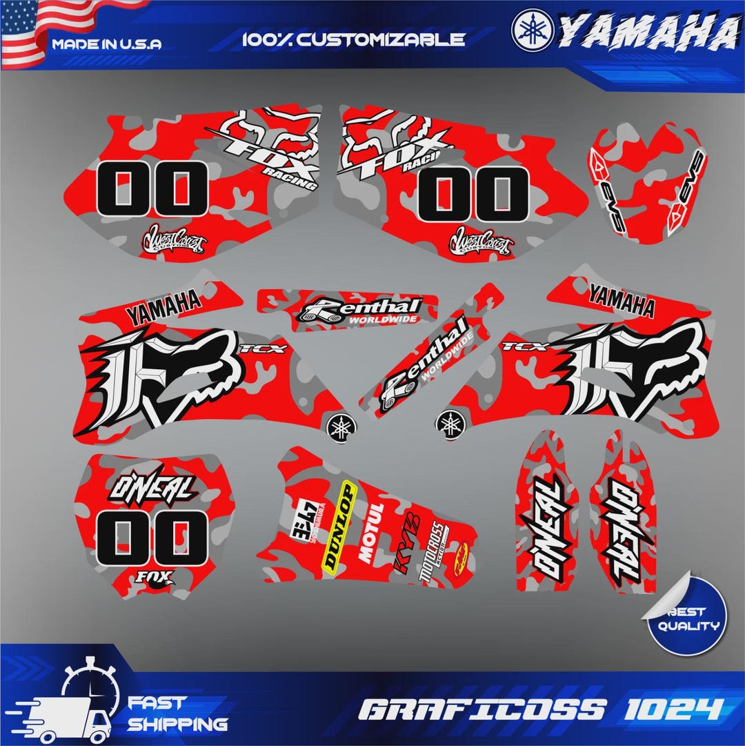 Yamaha YZF250-450 2006 2007 2008 2009 Yzf450 Yz250f Yz450f Graphics Kit ...