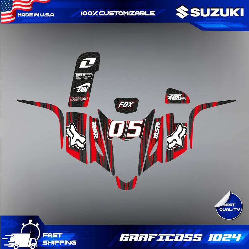 LTZ 400 Suzuki Wrap Graphics Stickers Kit Decals Atv Quad 2003 - Etsy