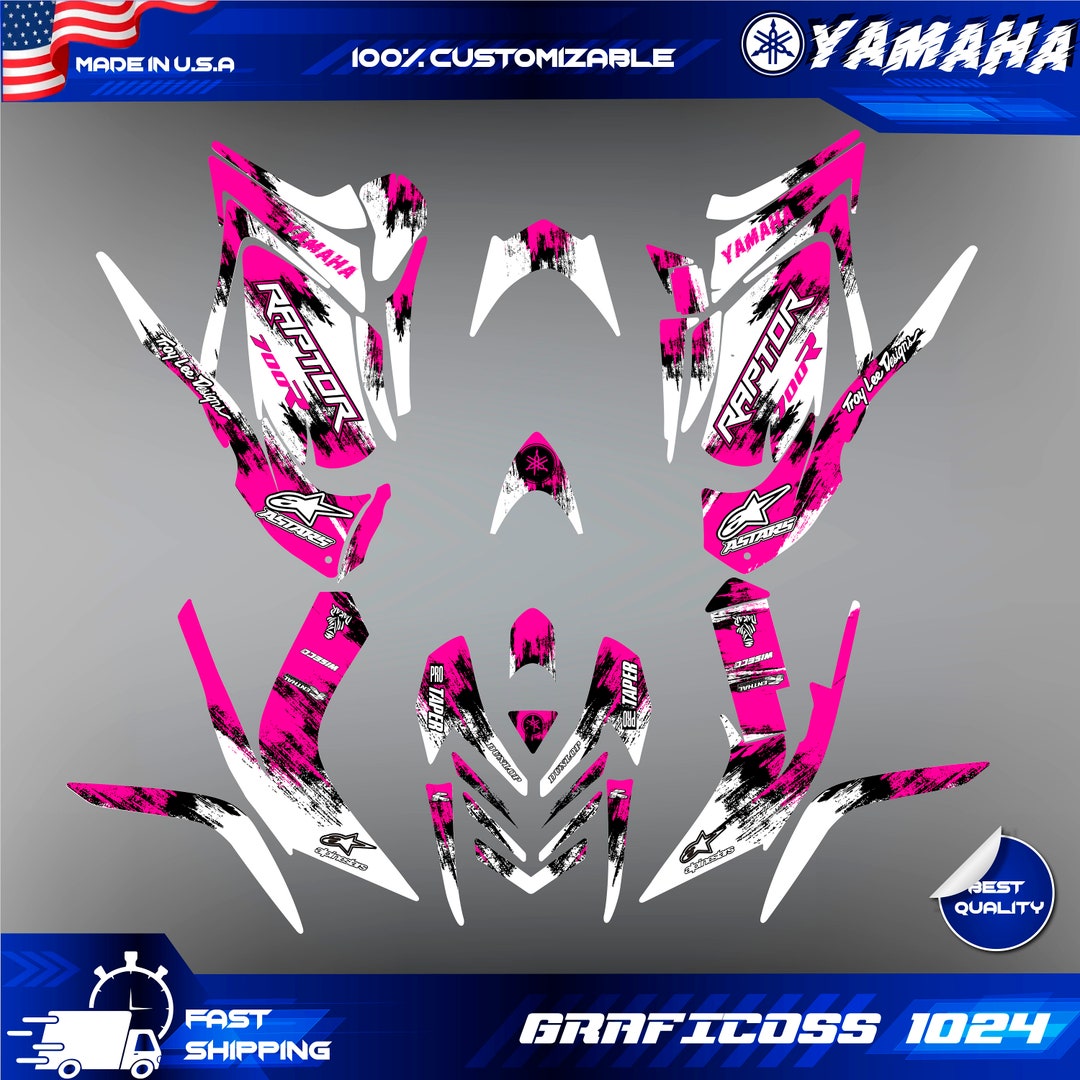 Fits Yamaha Raptor 700R Graphics Kit 2006 2007 2008 2009 2010 2011 2012 ...