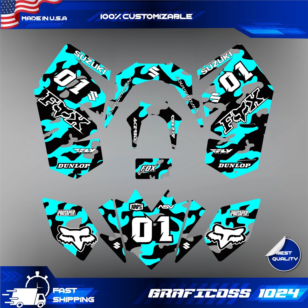 Suzuki LTR 450 Custom Graphics Kit - All Years ATV Sticker Decal Wrap ...