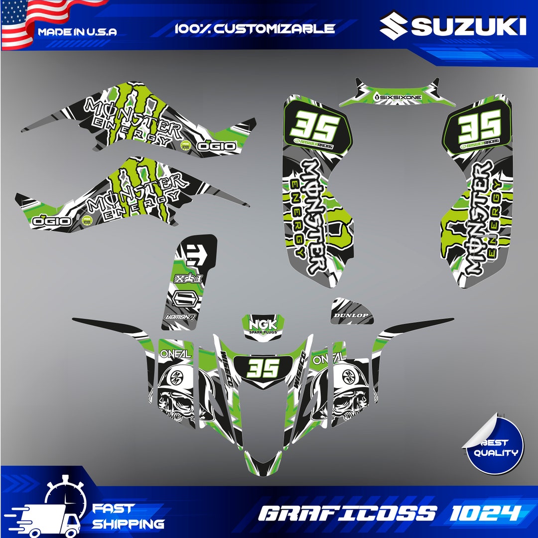 LTZ 400 Suzuki Wrap Graphics Stickers Kit Decals Atv Quad 2003 2004 ...