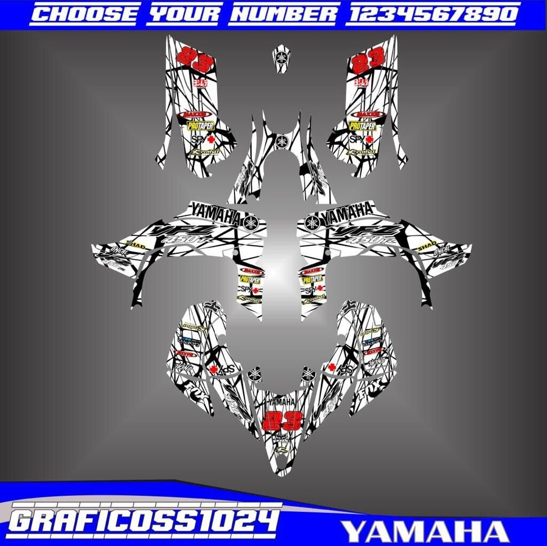 Fits YAMAHA YFZ 450R ATV Decals Stickers Graphics Kit 2014 2015 2016 ...