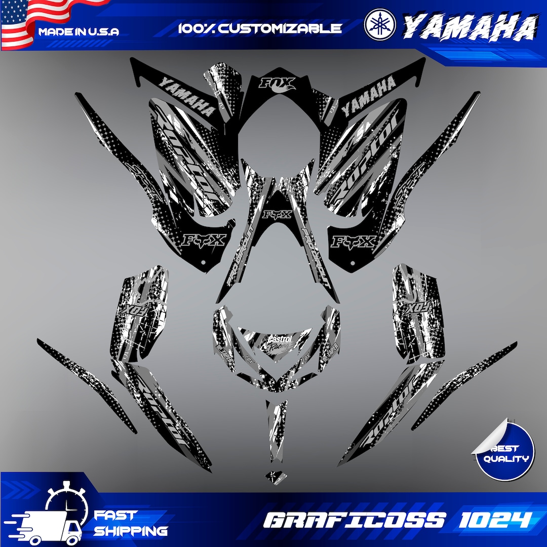 Yamaha Raptor 700 700R Graphics Kit 2013 2014 2017 to 2025 Decals ...