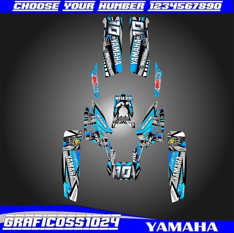 Yamaha Warrior 350 Full Graphics Kit Yamaha Warrior 350 Decals Stickers ...