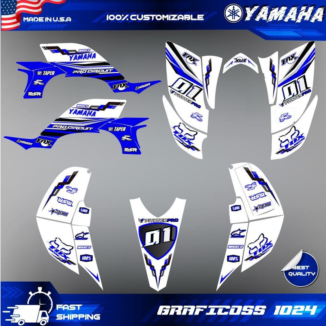 Graphics Decals Stickers Kit Yamaha YFZ 450 for 2003 2004 2005 2006 ...