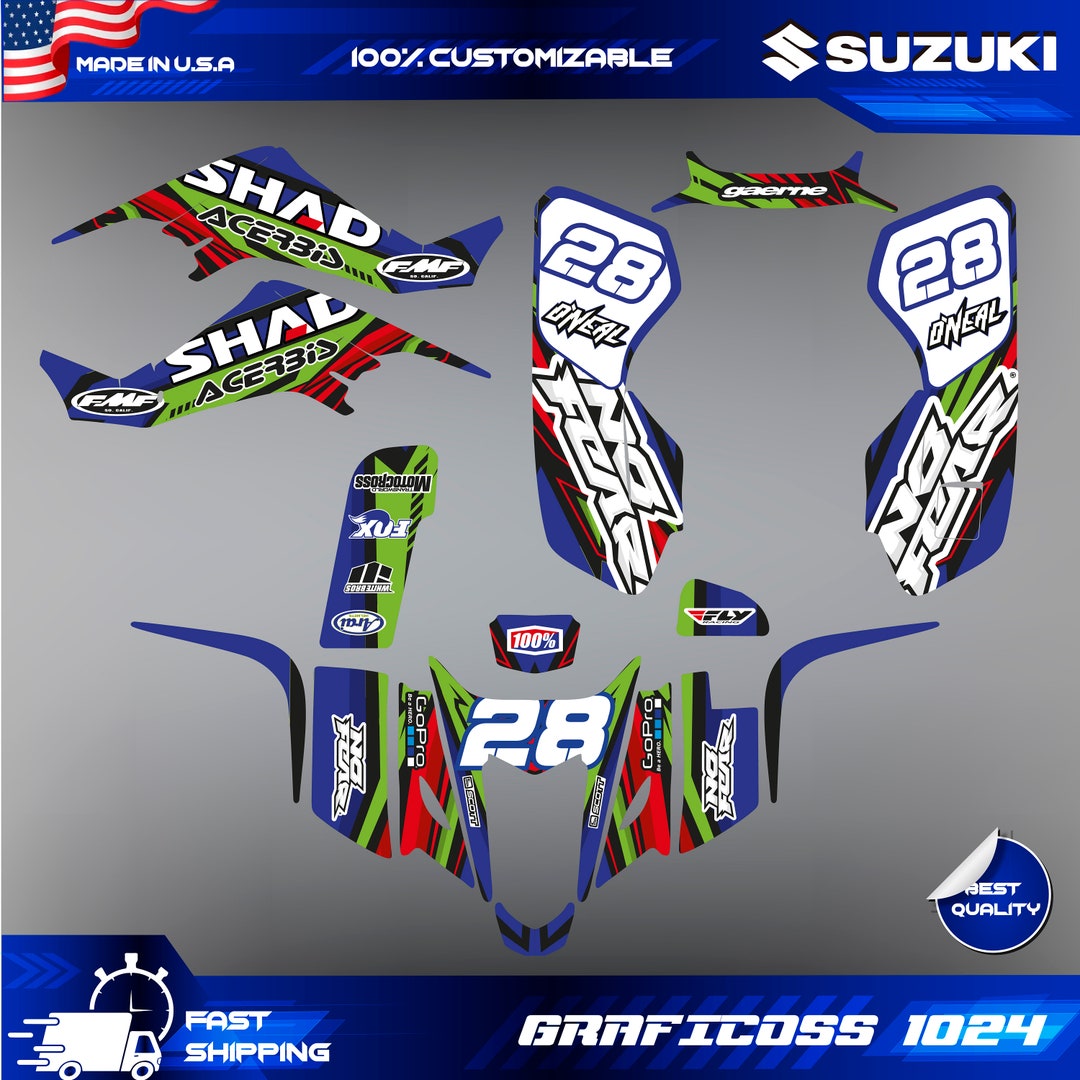 LTZ 400 Suzuki Wrap Graphics Stickers Kit Decals Atv Quad 2003 2004 ...