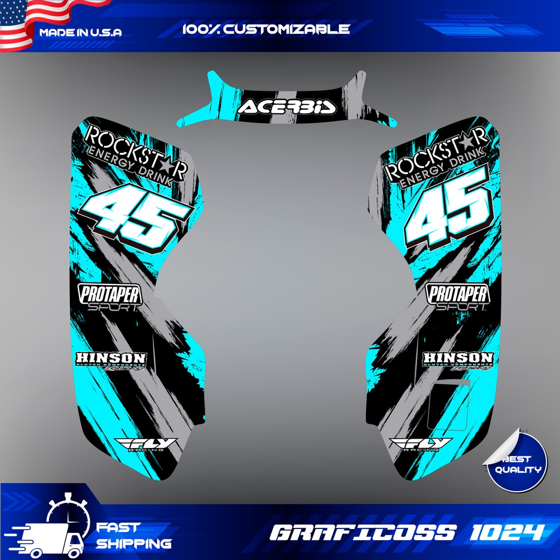 LTZ 400 Suzuki Wrap Graphics Stickers Kit Decals Atv Quad 2003 2004 ...