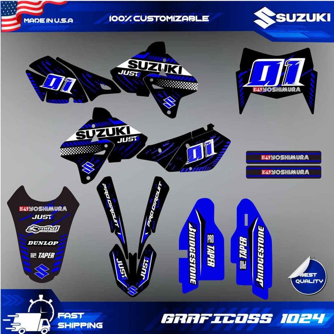 Suzuki DRZ400SM Drz400s Drz 400 Kit Graphics Decals Stickers 2000-2022 ...
