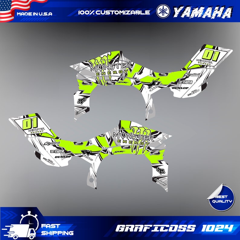 Yamaha YFZ 450 Graphics Kit 2009-2013 Stickers Decals Kit 2010 2011 ...