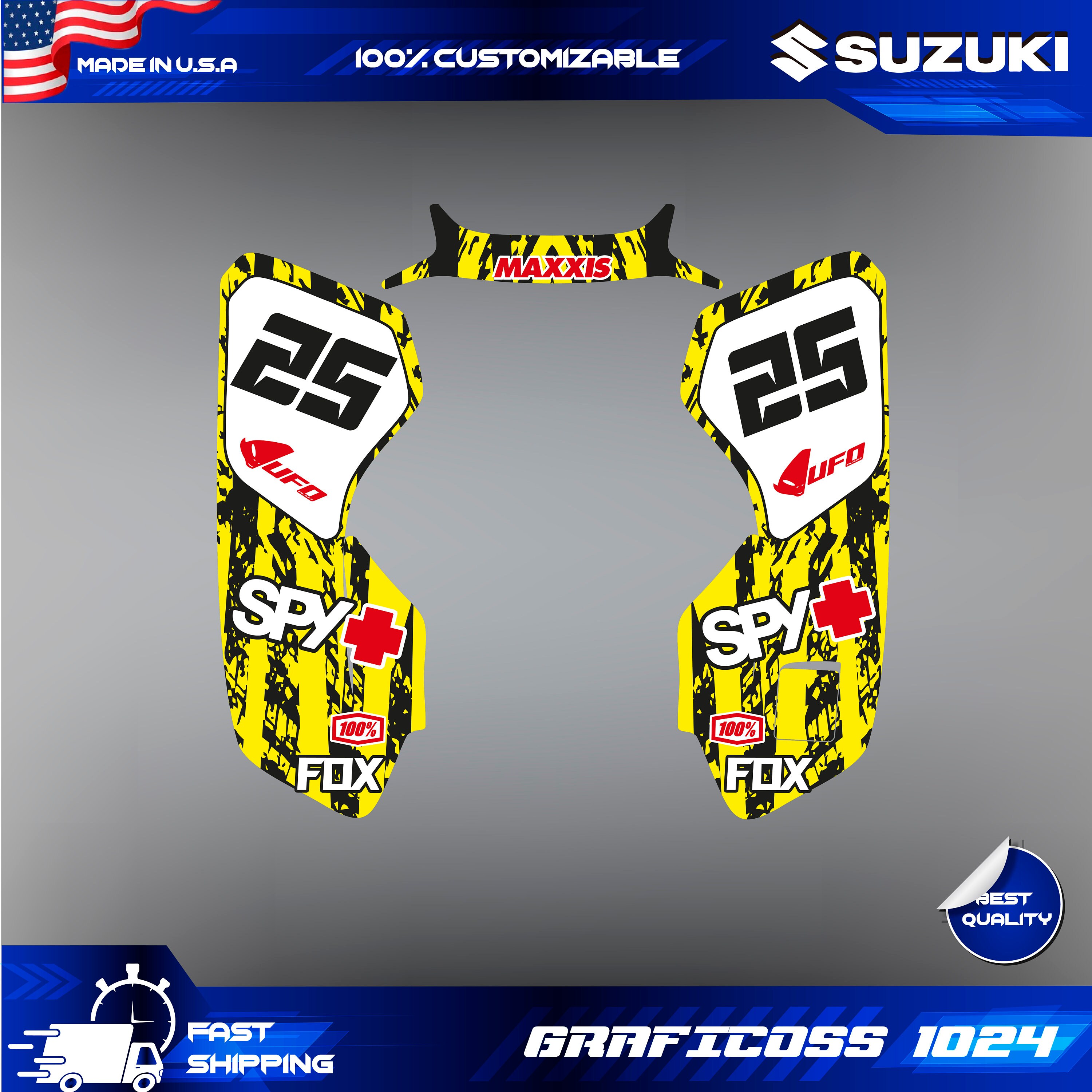 LTZ 400 Suzuki Wrap Graphics Stickers Kit Decals Atv Quad 2003 2004 ...