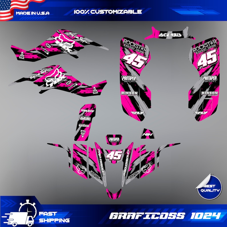 LTZ 400 Suzuki Wrap Graphics Stickers Kit Decals Atv Quad 2003 - Etsy