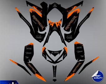 Yamaha Raptor 700 700R Graphics Kit 2013 2018 2022 to 2025 Decals ...