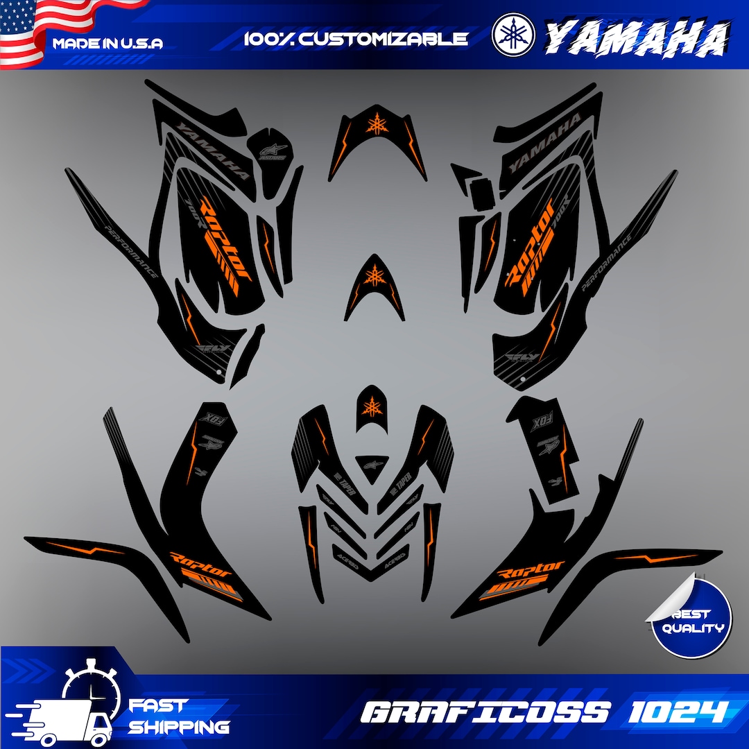 Graphics Kit for YAMAHA RAPTOR 700 2006 2007 2008 2009 2010 2011 2012 ...