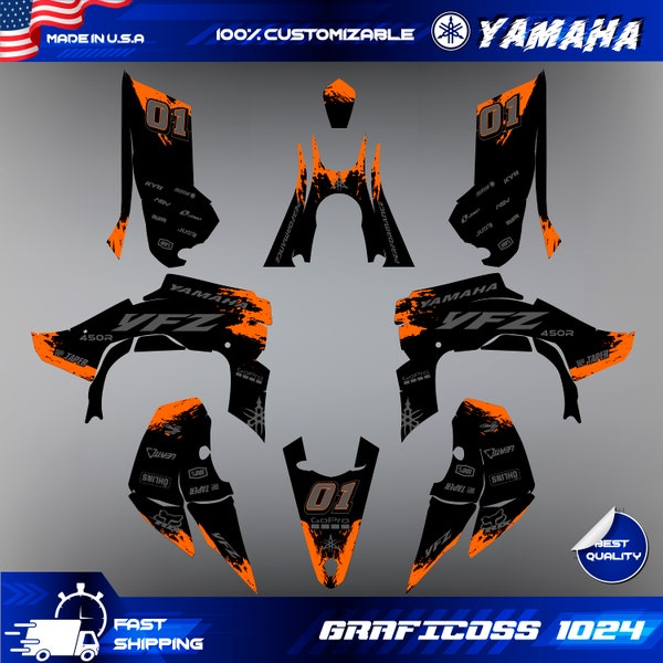Yamaha Raptor 700 700R Graphics Kit 2013 2017 2022 to 2024 Decals ...