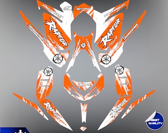 Yamaha Raptor 700 700R Graphics Kit 2013 2017 2022 to 2024 Decals ...