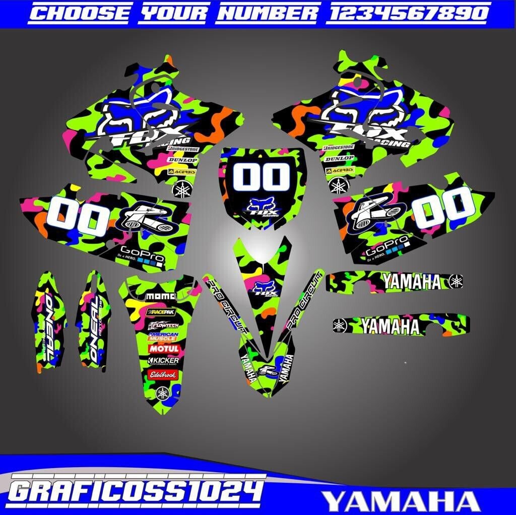 Yamaha YZ 125 250 Graphics Full Kit 2015-2020 Yamaha Vinyl Decals ...
