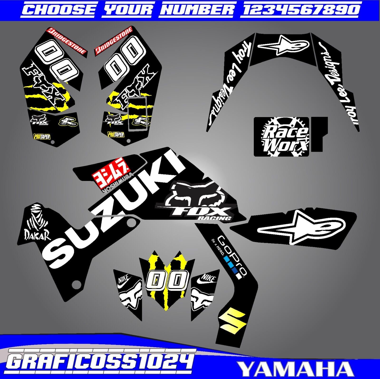 Suzuki LTR 450 ATV Stickers Suzuki LTR 450atv Full Graphics Kit 2006 ...