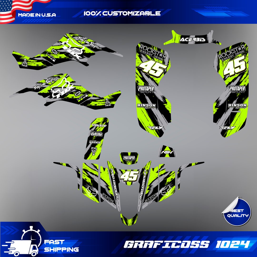 LTZ 400 Suzuki Wrap Graphics Stickers Kit Decals Atv Quad 2003 2004 ...