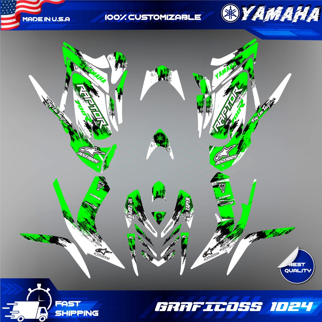 Fits Yamaha Raptor 700R Graphics Kit 2006 2007 2008 2009 2010 2011 2012 ...