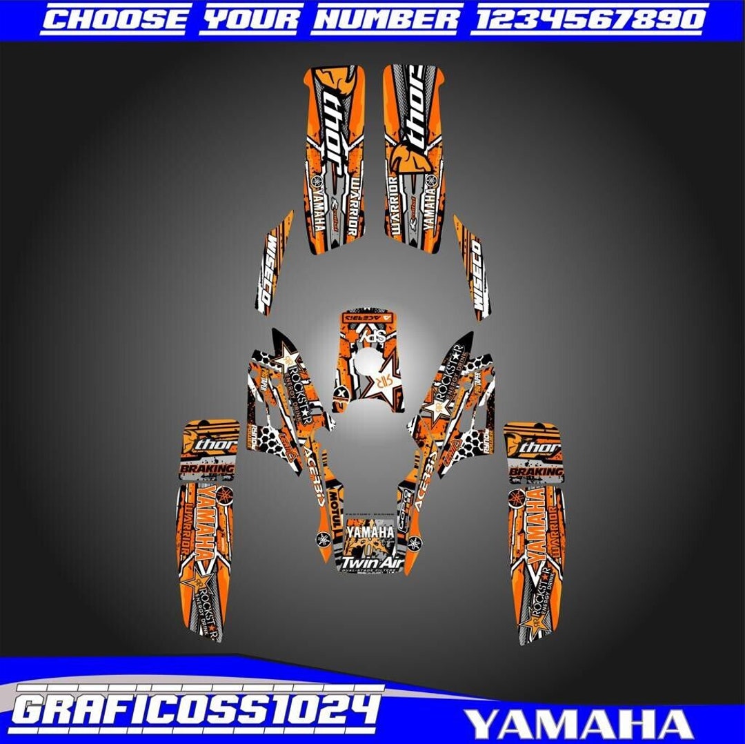 Yamaha Warrior 350 Full Graphics Kit | Yamaha Warrior 350 Decals ...