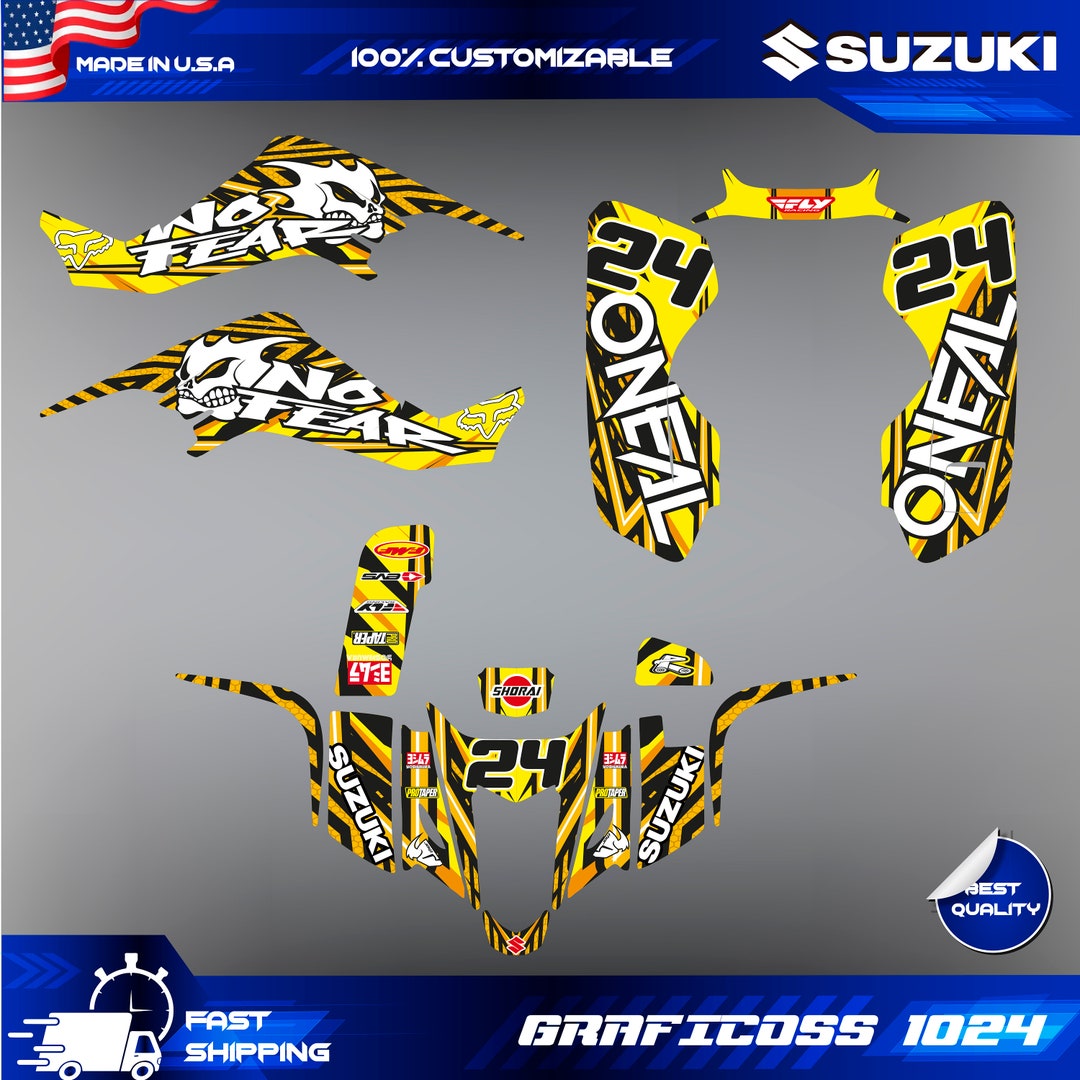 LTZ 400 Suzuki Wrap Graphics Stickers Kit Decals Atv Quad 2003 2004 ...