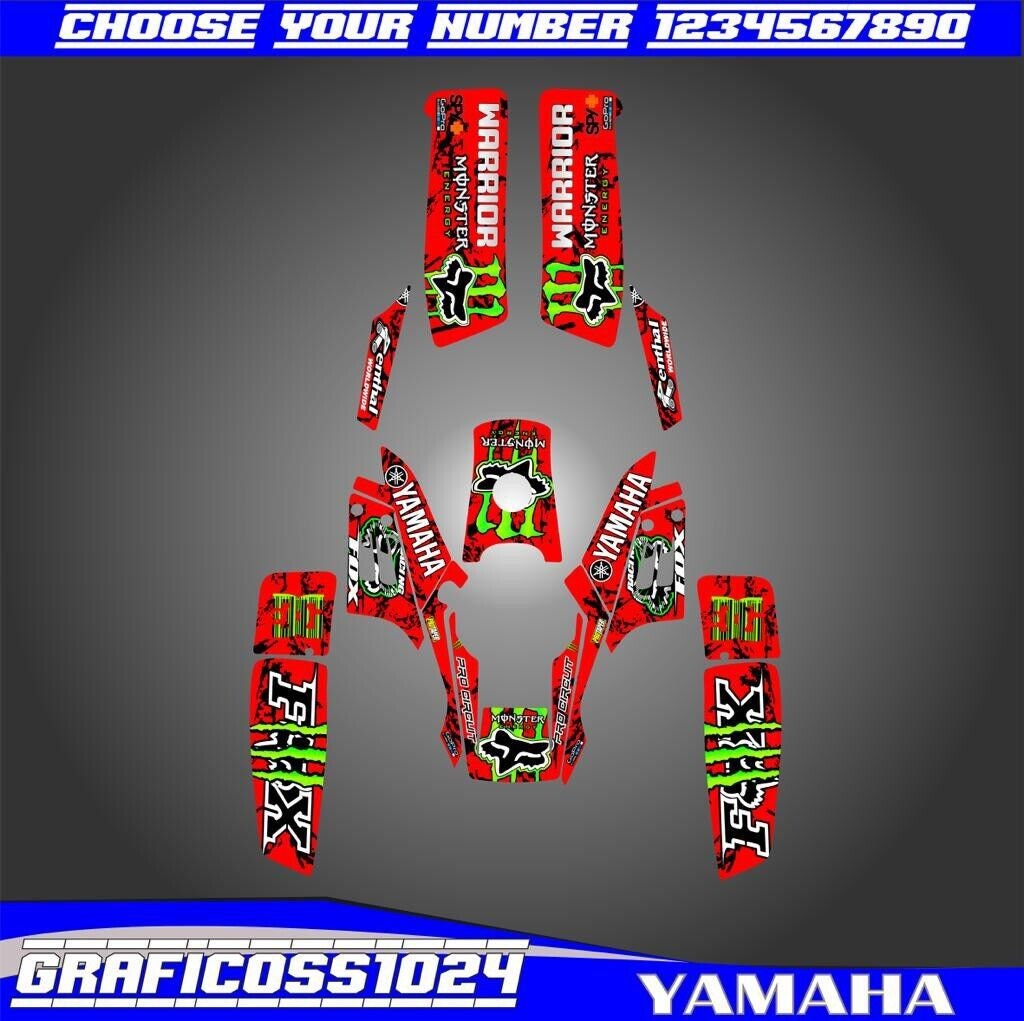 Yamaha Warrior 350 Full Graphics Kit Yamaha Warrior 350 Decals Stickers ...