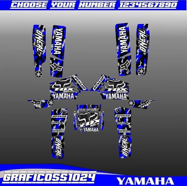 Yamaha Banshee 350ATV Full Graphics Kit Yamaha Vinyl Decals Graphics ...