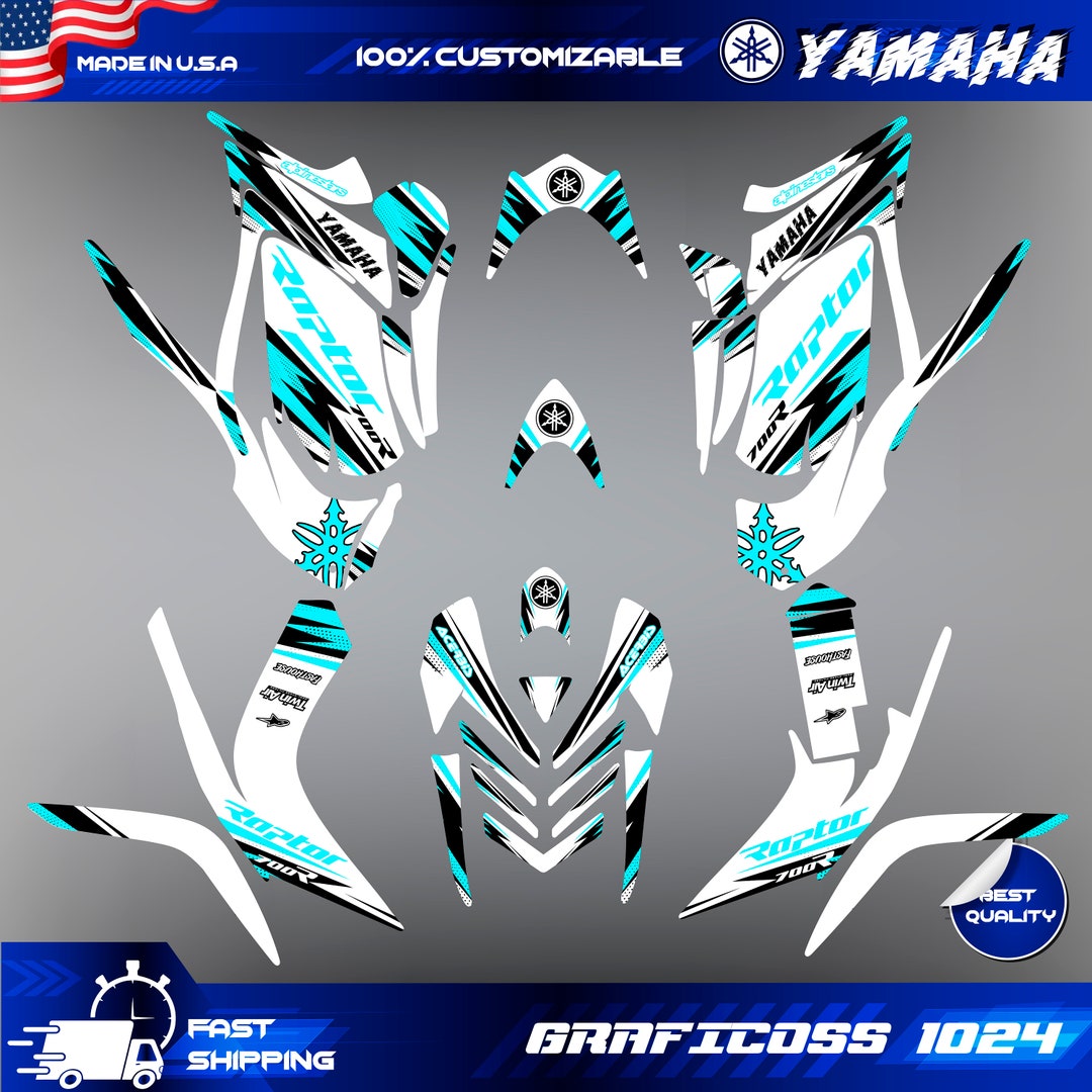 Fits Yamaha Raptor 700R Graphics Kit 2006 2007 2008 2009 2010 2011 2012 ...