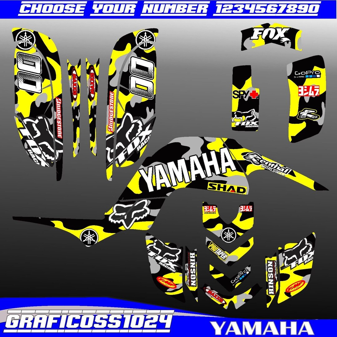 Yamaha Raptor 660 660RATV Full Graphics Kit | Yamaha ATV Decals ...